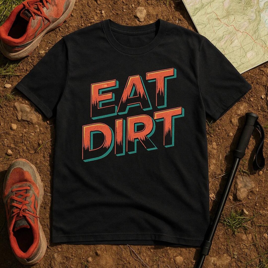 EAT DIRT Cyber Punk Neon Trail Running T-shirt, Unisex Runner Tee ...