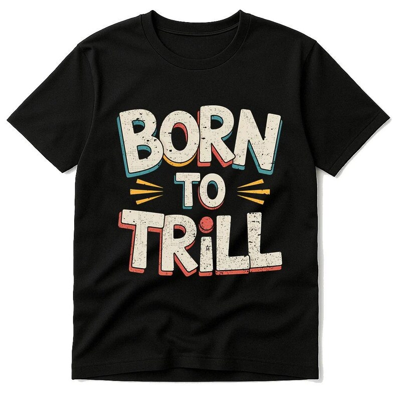 BORN TO TRILL Cartoon Pop Piano T-shirt, Music Lover Shirt, Funny ...