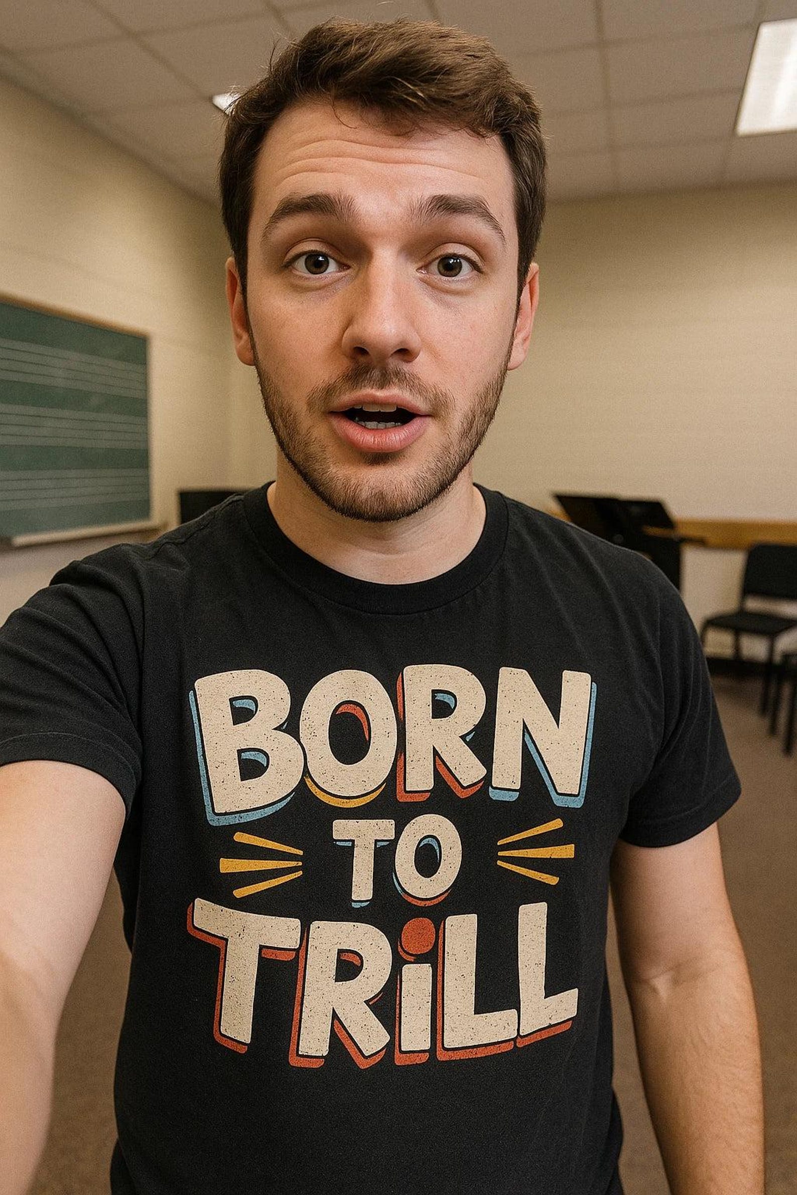 BORN TO TRILL Cartoon Pop Piano T-shirt, Music Lover Shirt, Funny ...