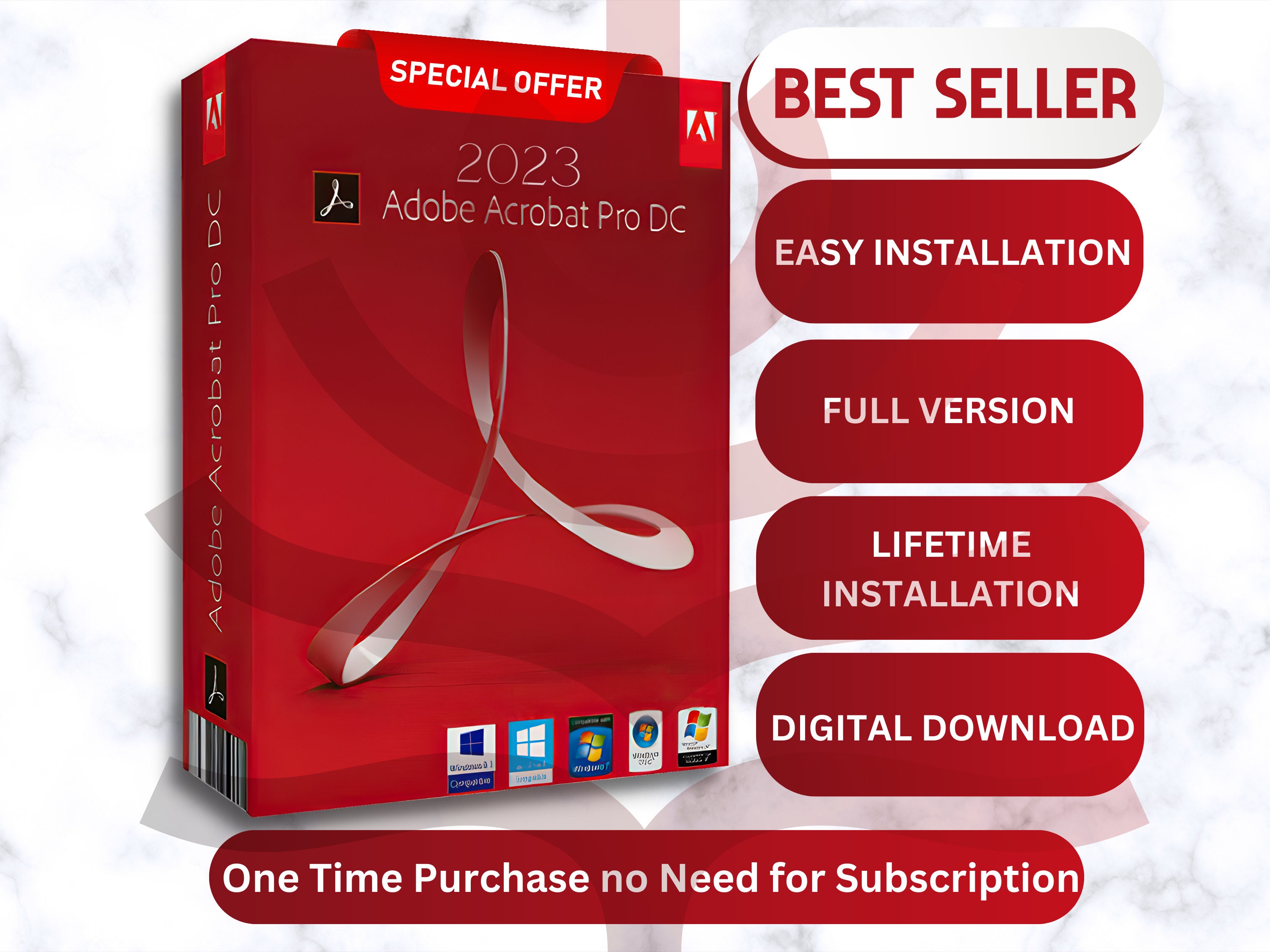 Adobe Acrobat Pro 2023 for Windows Lifetime - Etsy Australia