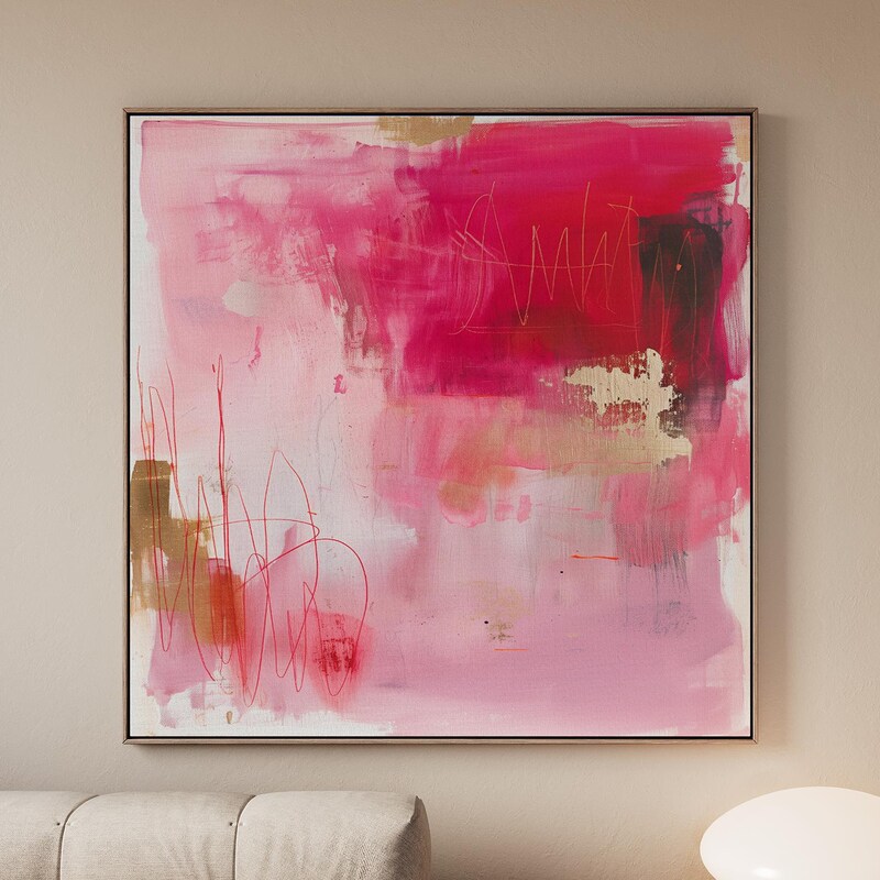 Pink Abstract - Etsy