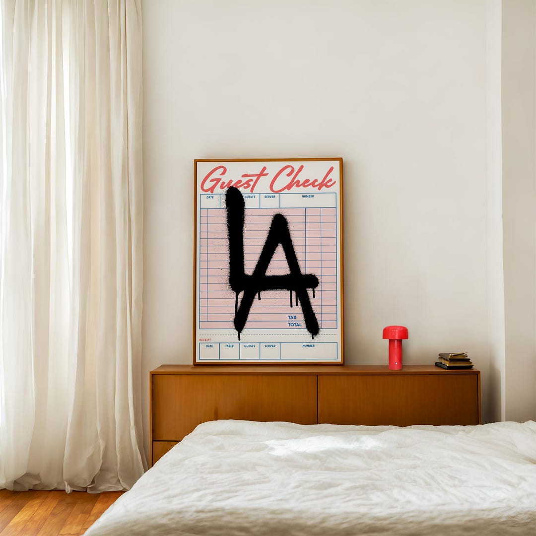LA Graffiti Guest Check Poster: Urban Street Style Art Print - Etsy