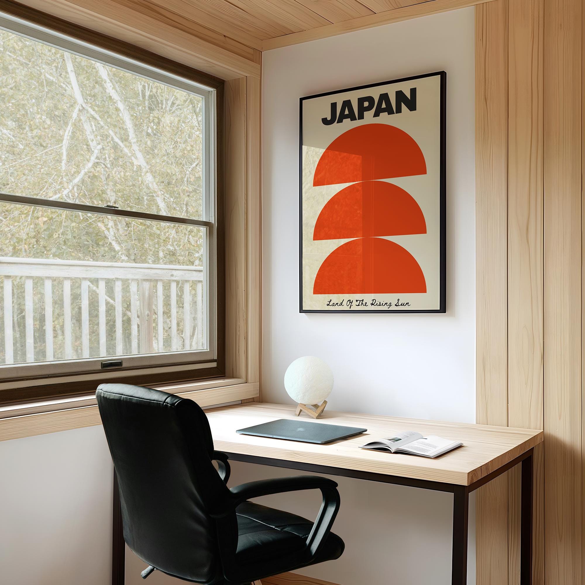 Red Rising Sun Japan Travel Poster: Minimalist Asian Wall Art - Etsy