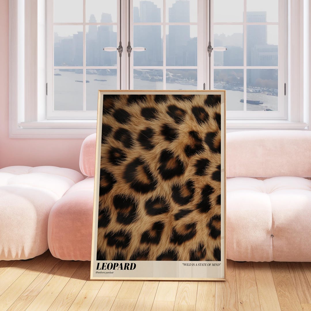 Leopard Print Poster, Modern Wildlife Wall Art, Animal Lover Gift - Etsy