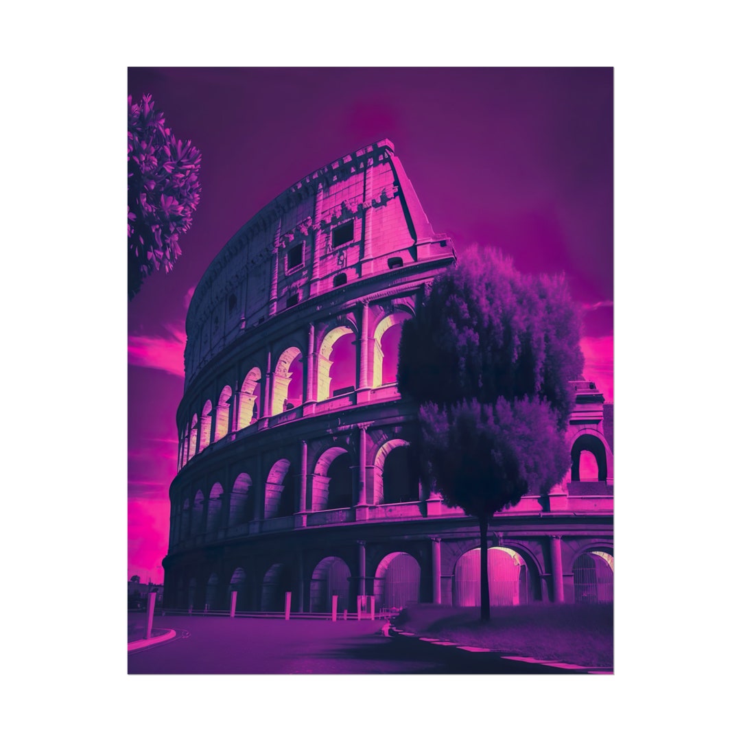 Rome Synthwave Style Travel Poster | City Wall Art Print | Traveller ...