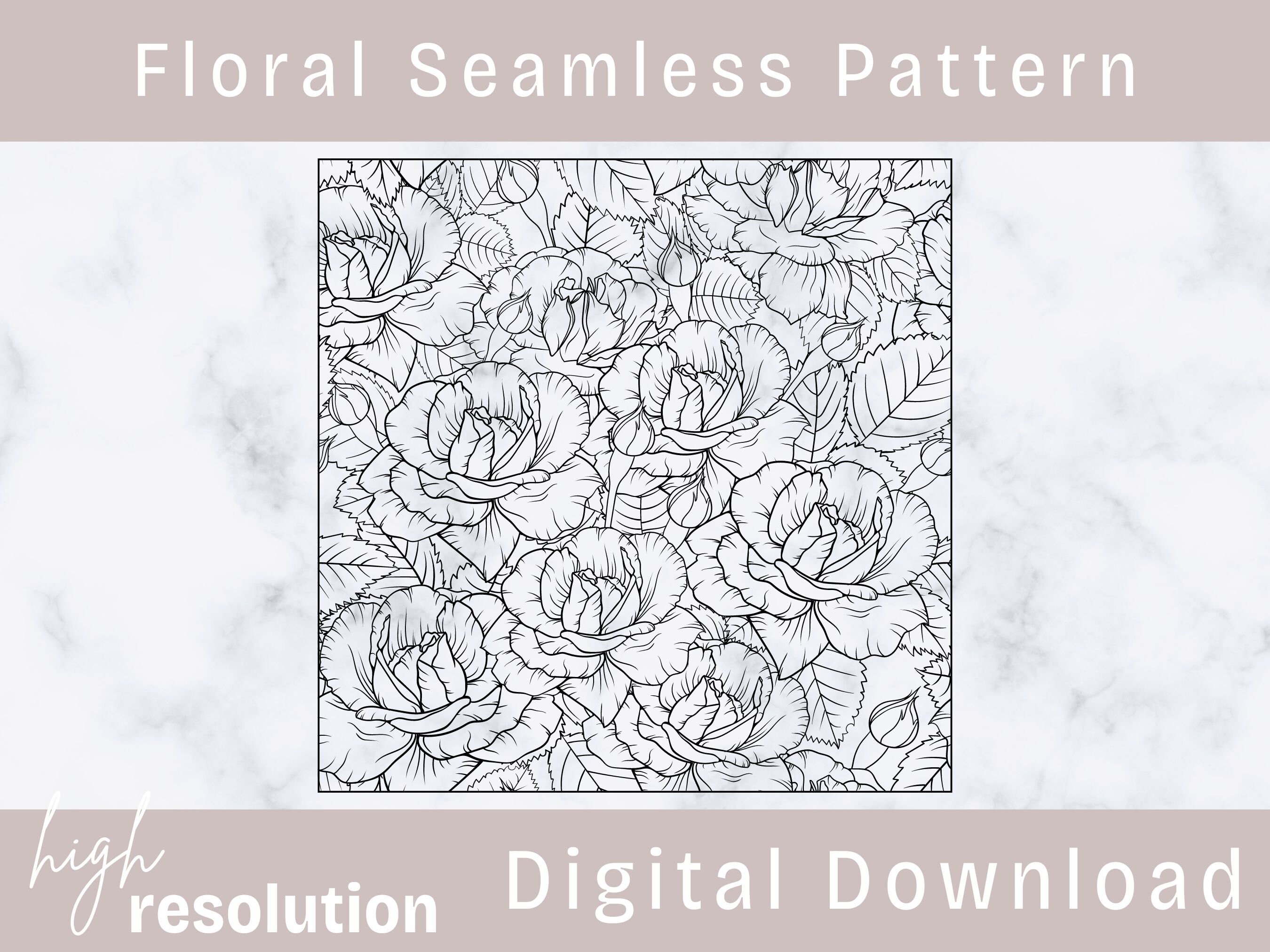 Floral Patterns Svg Bundle, Seamless Backgrounds, Floral Designs ...