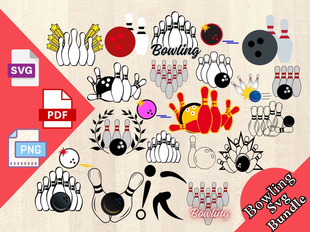 Bowling SVG Bundle, Bowling PNG Bundle, Bowling Clipart, Bowling ...