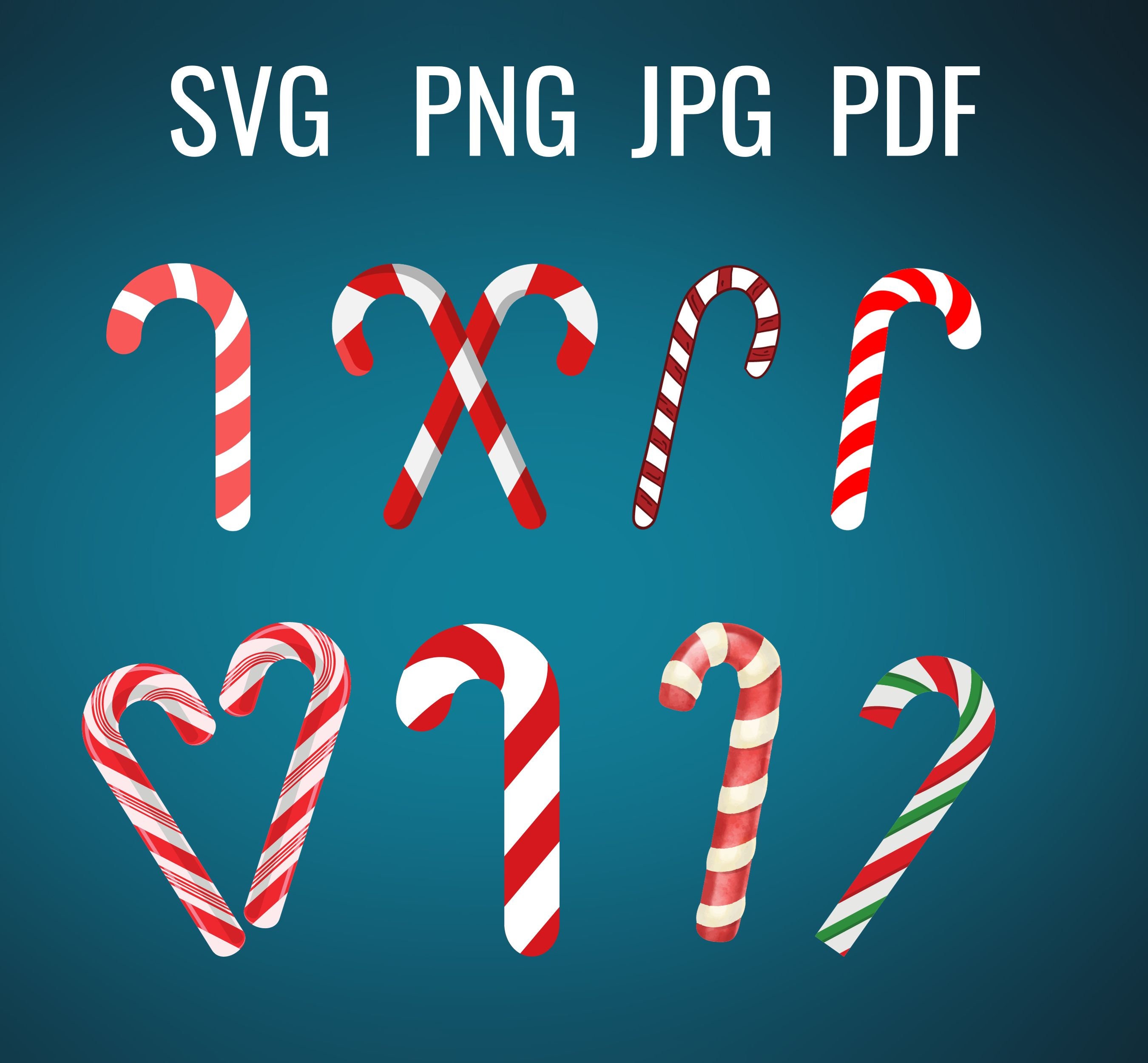 Candy Cane Svg, Candy Cane ,svg, Christmas Svg, Candy Cane Svg, Cricut ...