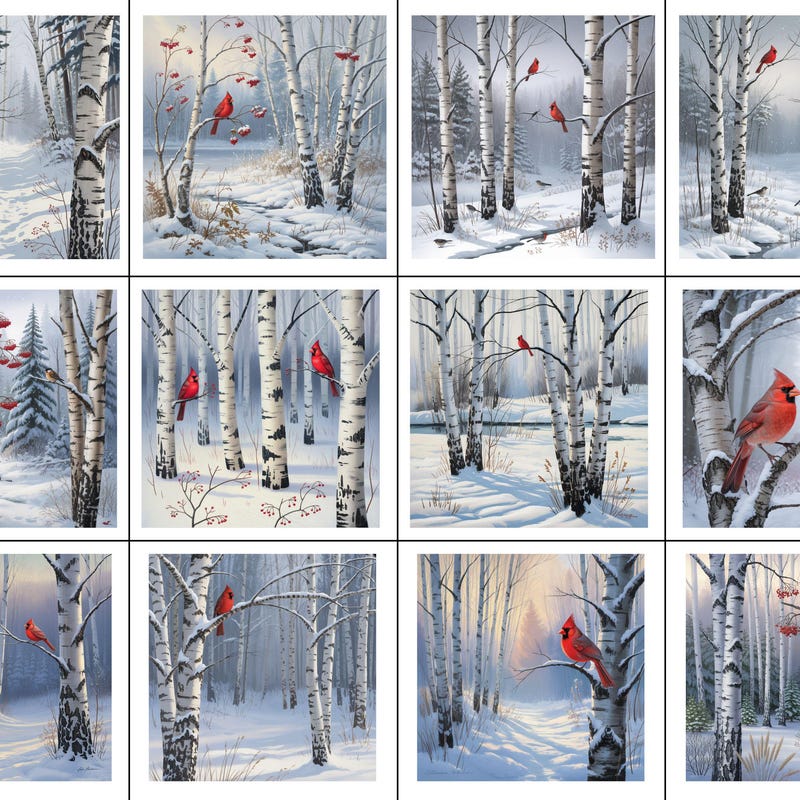 Birch Tree Winter Svg - Etsy