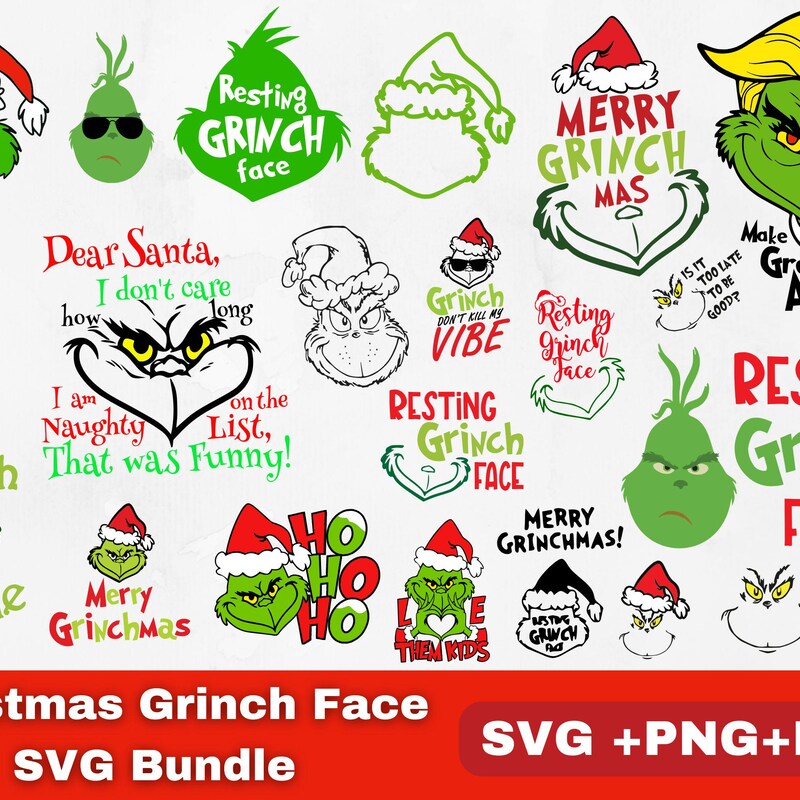 Grinch Face - Etsy