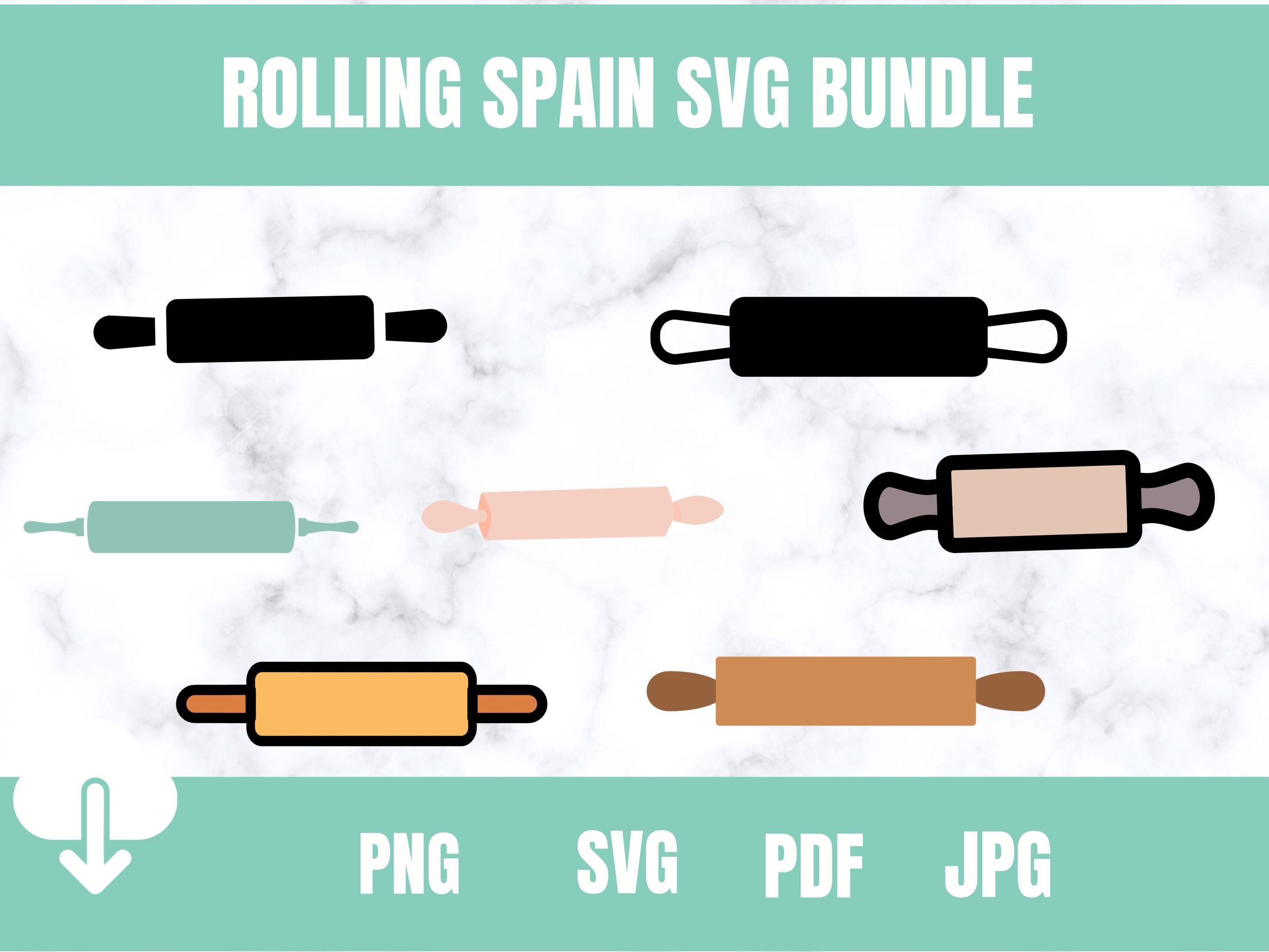 Rolling Pin SVG, Rolling Pin PNG, Bakery Clipart PNG, Bake Svg, Cricut ...