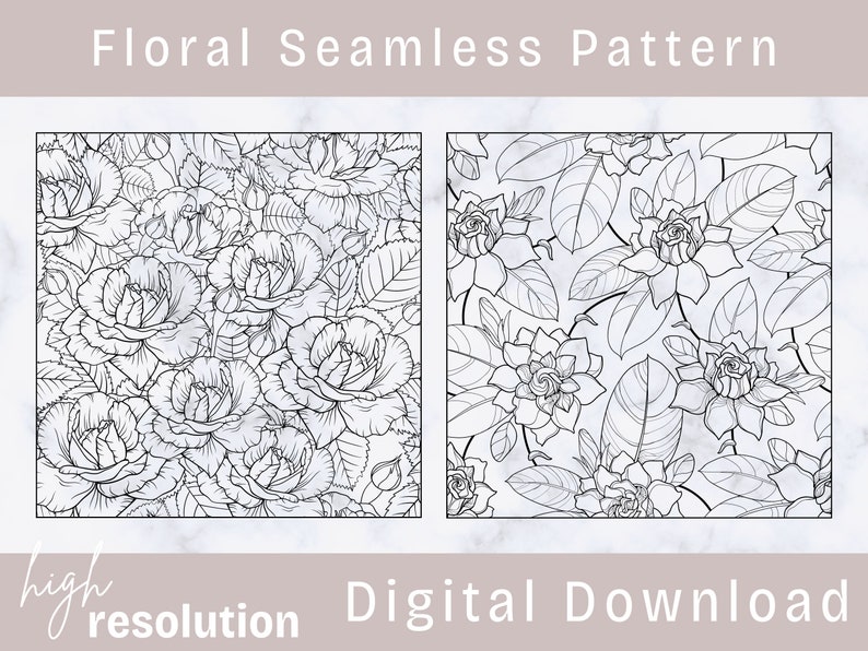 Floral Patterns Svg Bundle, Seamless Backgrounds, Floral Designs ...
