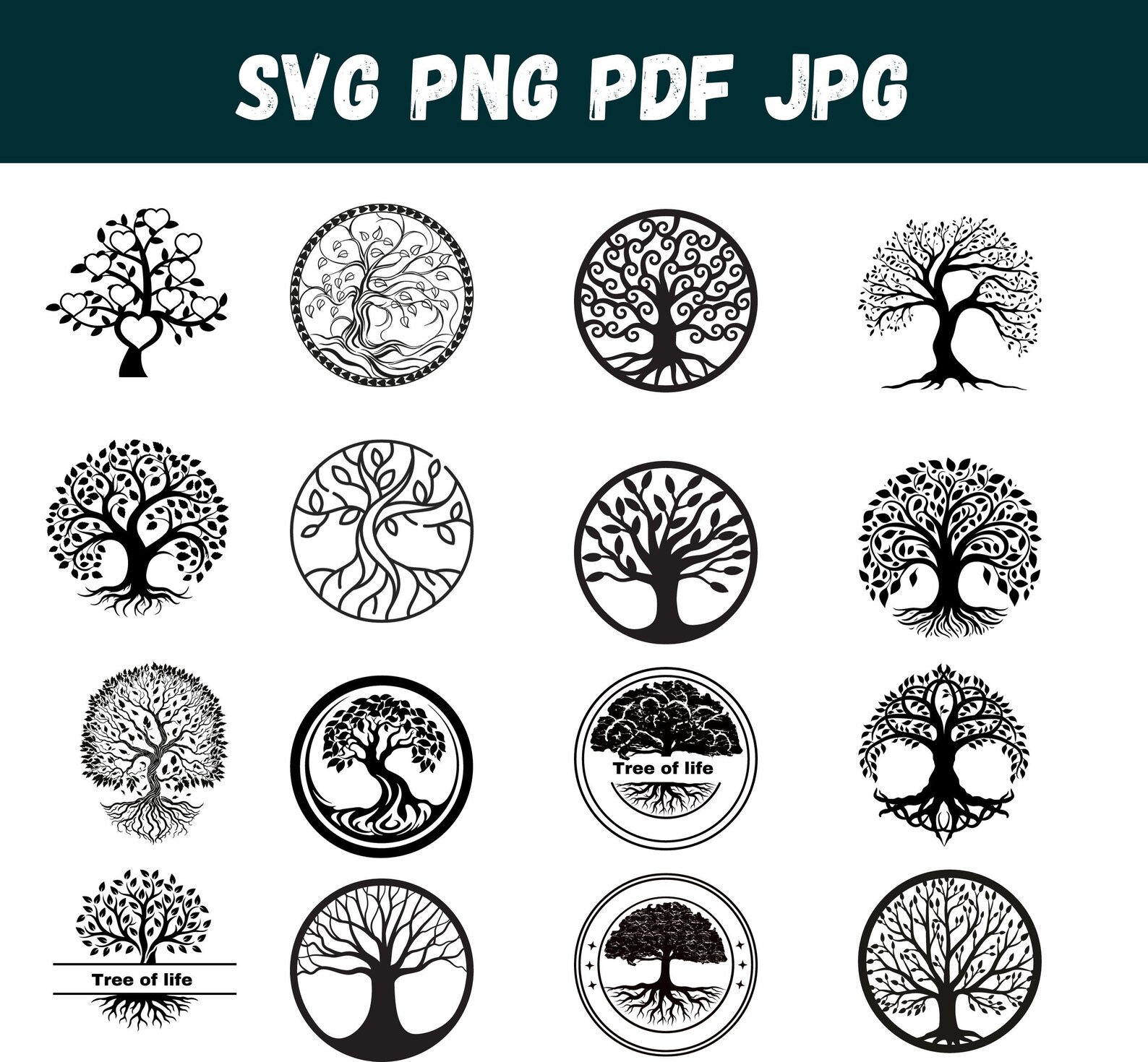 Tree of Life Svg, Tree of Life Svg, Tree Svg, Tree of Life Png Instant ...