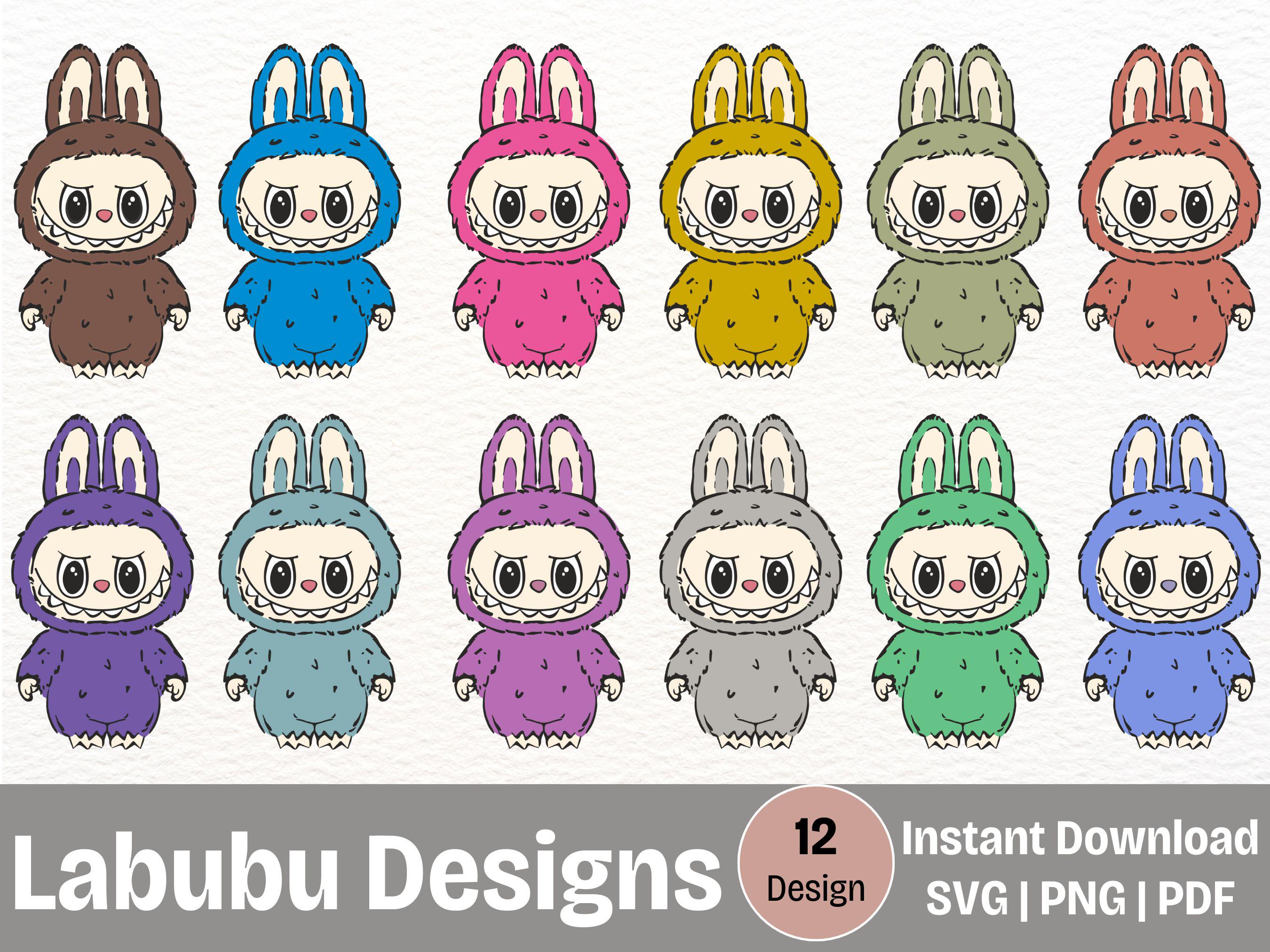 Labubu Designs SVG Bundle, Labubu Clipart, Labubu PNG, Cute Labubu Vector, Cartoon Character SVG ...