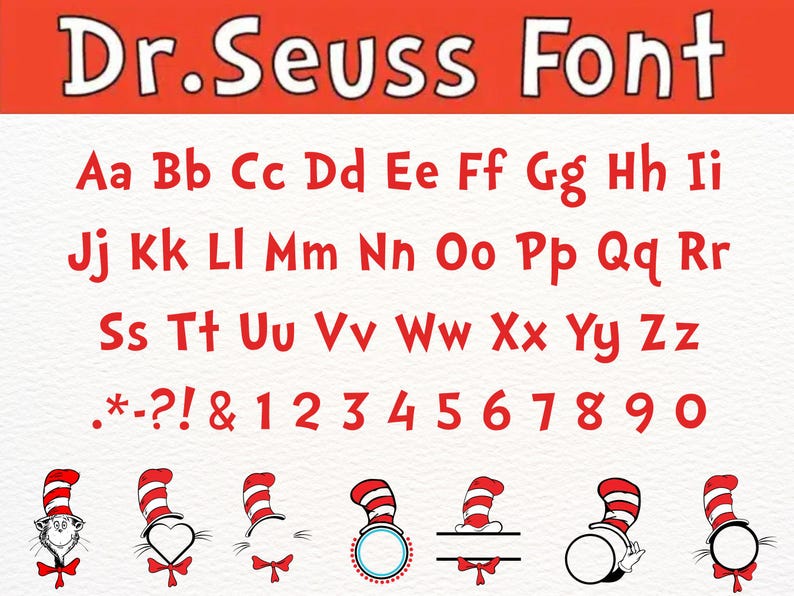 Dr. Seuss Alphabet FONT SVG | Dr. Seuss Day, Dr. Seuss Alphabet ...