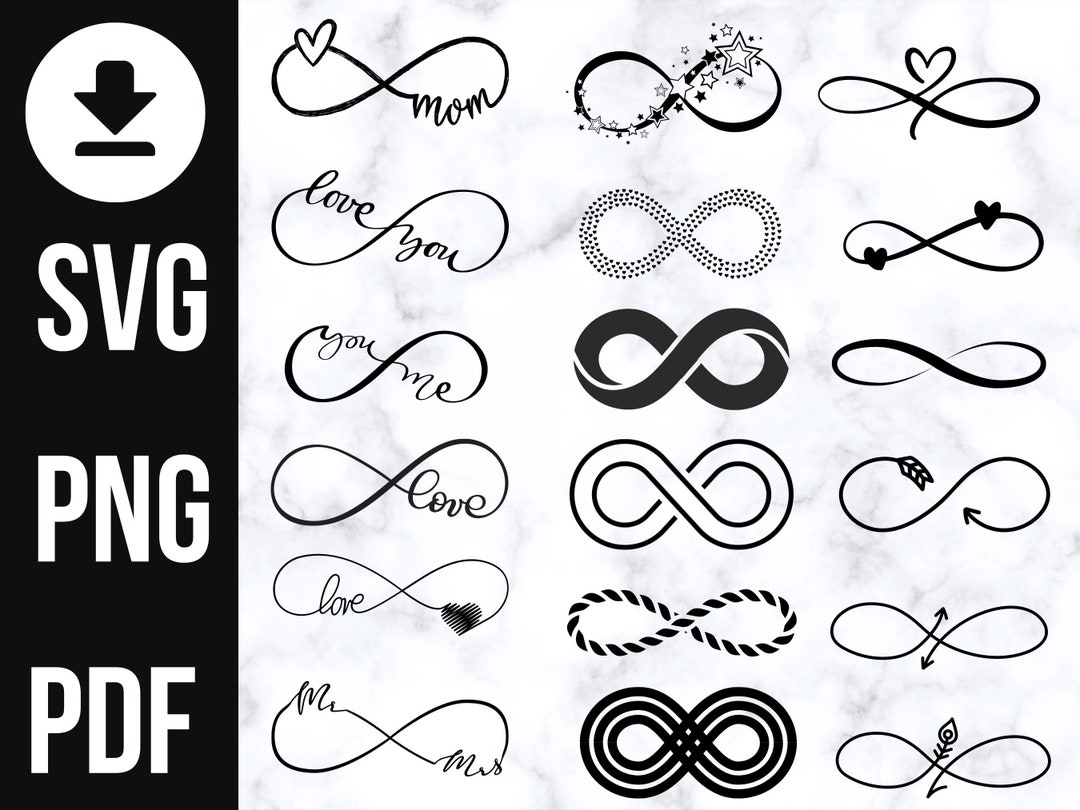 Infinity Symbol SVG Bundle, Infinity Heart SVG, Infinity Bundle SVG ...