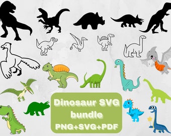 Dinosaur SVG Bundle Dinosaur Outline SVG Dinosaur Coloring SVG ...