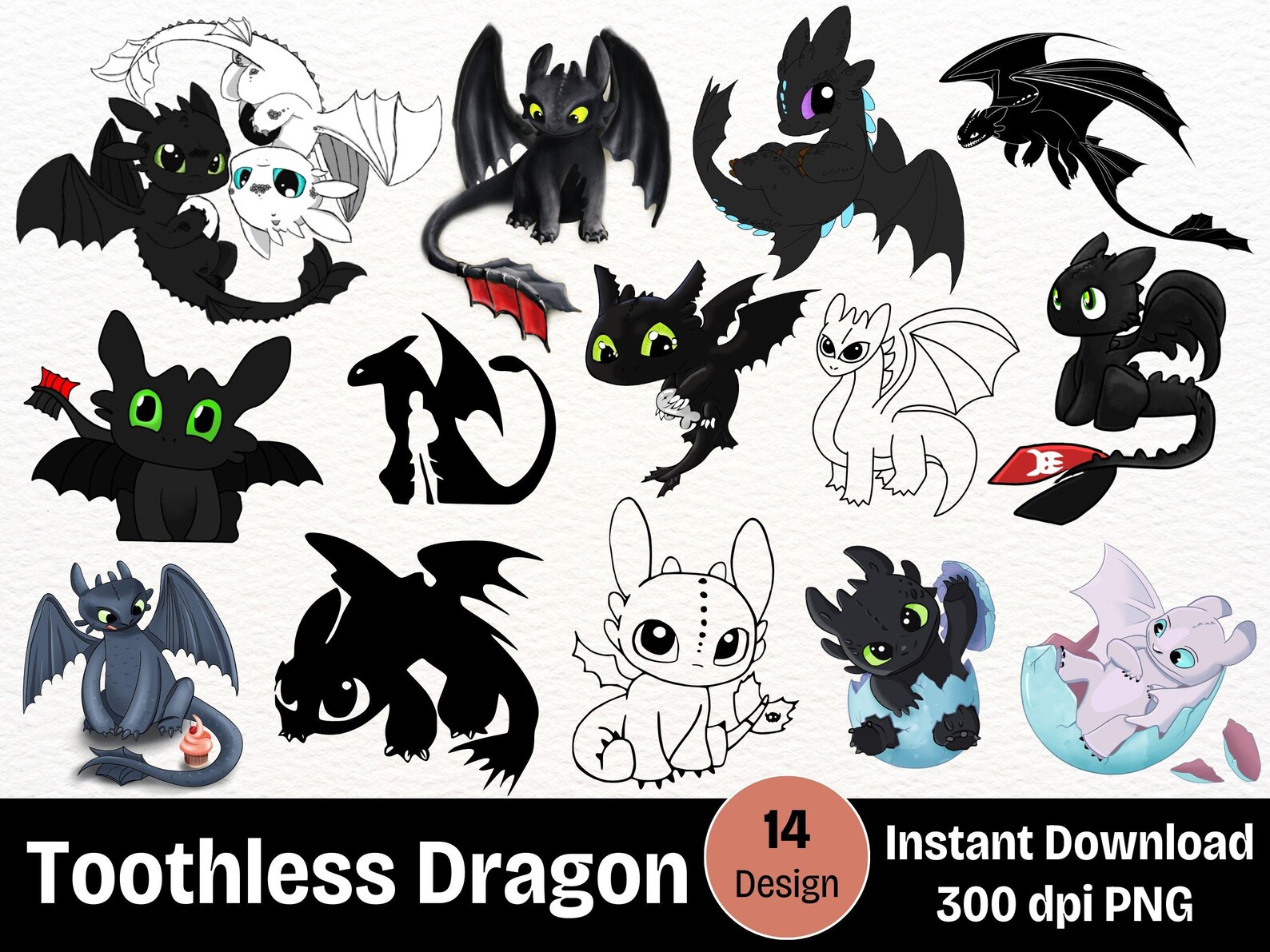 Toothless PNG Bundle, Dragon Toothless Png, Night Fury Dragon ...