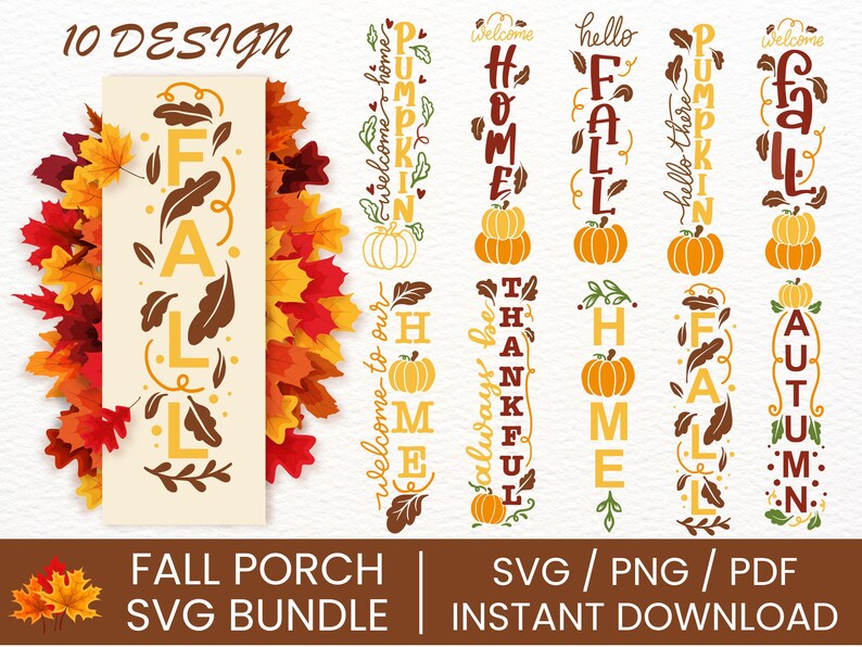 Fall Porch SVG Bundle, Autumn Porch Sign Svg, Fall Farmhouse SVG ...