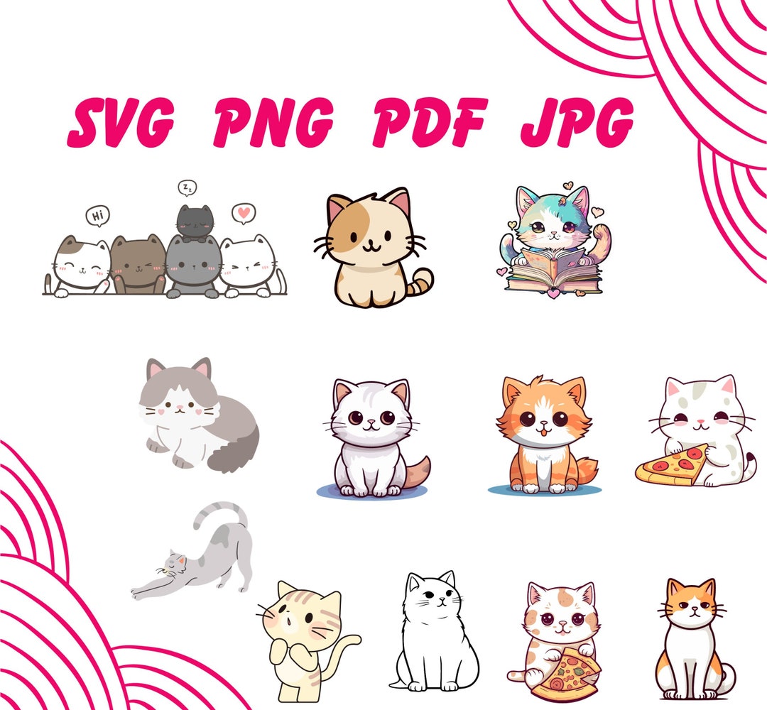 Cute Cat Svg,cute Cat ,svg, Cute Cat Svg,cute Cat Svg Files, Cute Cat ...