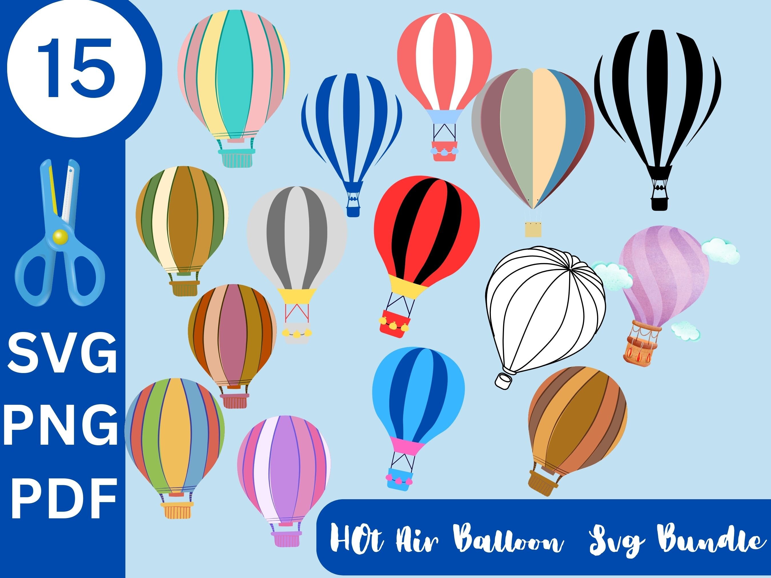 Hot Air Balloon SVG , Hot Air Balloon SVG Bundle, Hot Air Balloon PNG ...