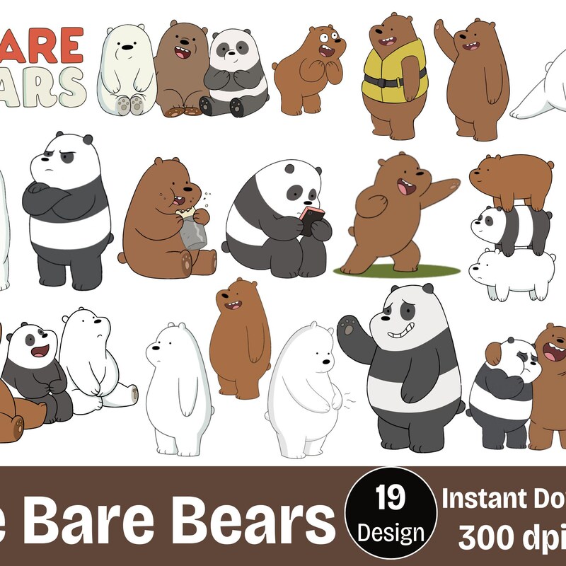 We Bare Bears - Etsy