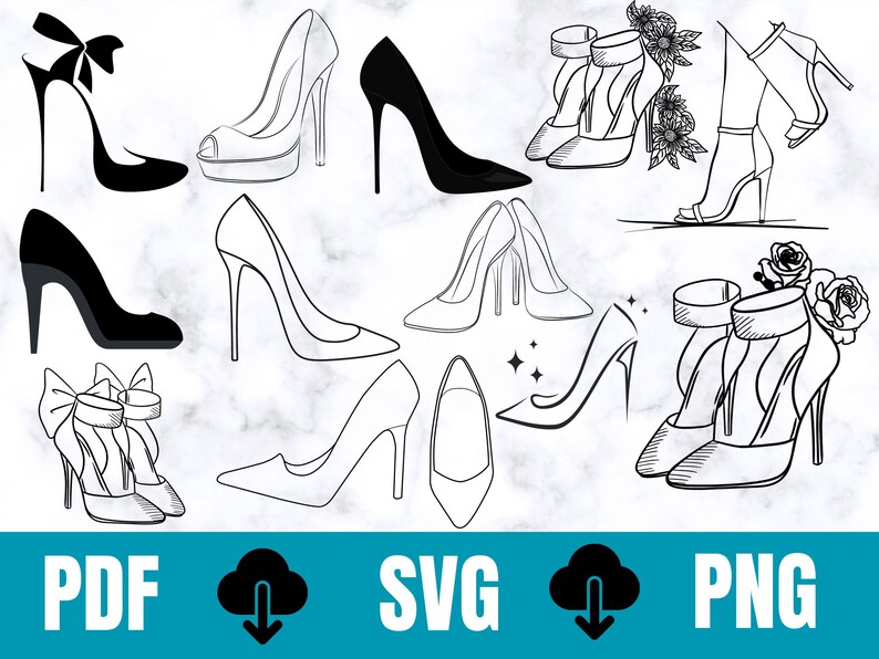 High Heel SVG, Womens Shoes SVG, Heels Svg, File for Cricut, Shoes Svg ...