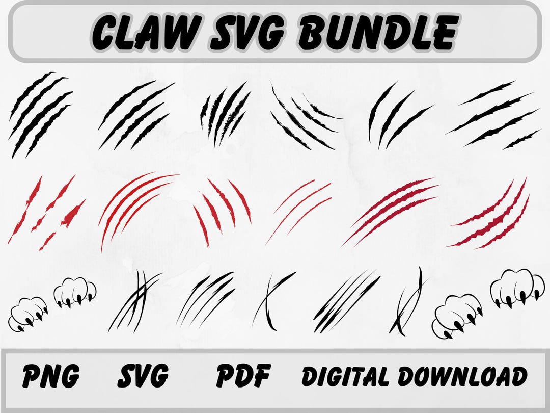 Dino Claw, Marks Svg, Scratch Svg, Claw Marks SVG, Claw SVG Bundle ...
