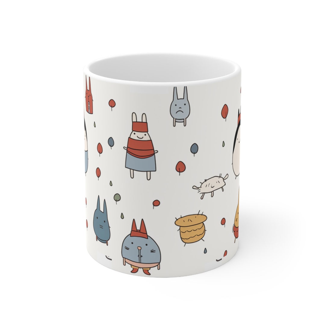 Charming Custom Illustrated Character Mug Perfect Personalized ...