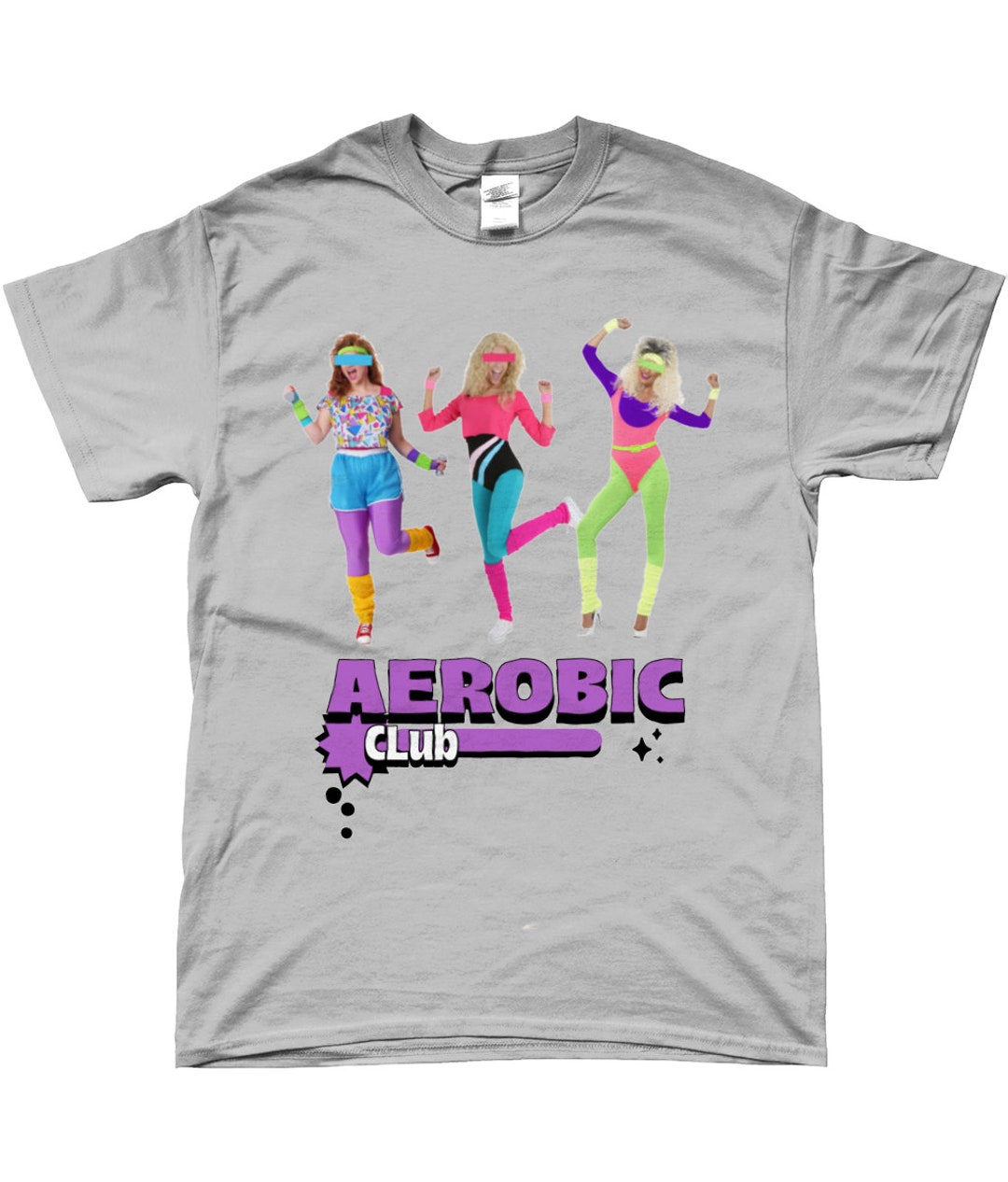 Vintage Aerobic Club, Unisex T-shirt, Color: Sports Grey - Etsy UK
