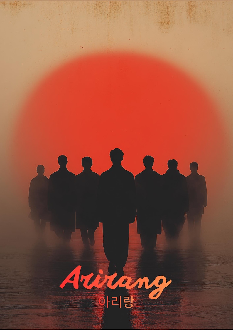BTS Inspired Tour Poster – Arirang World Tour Art Print, Abstract Band ...