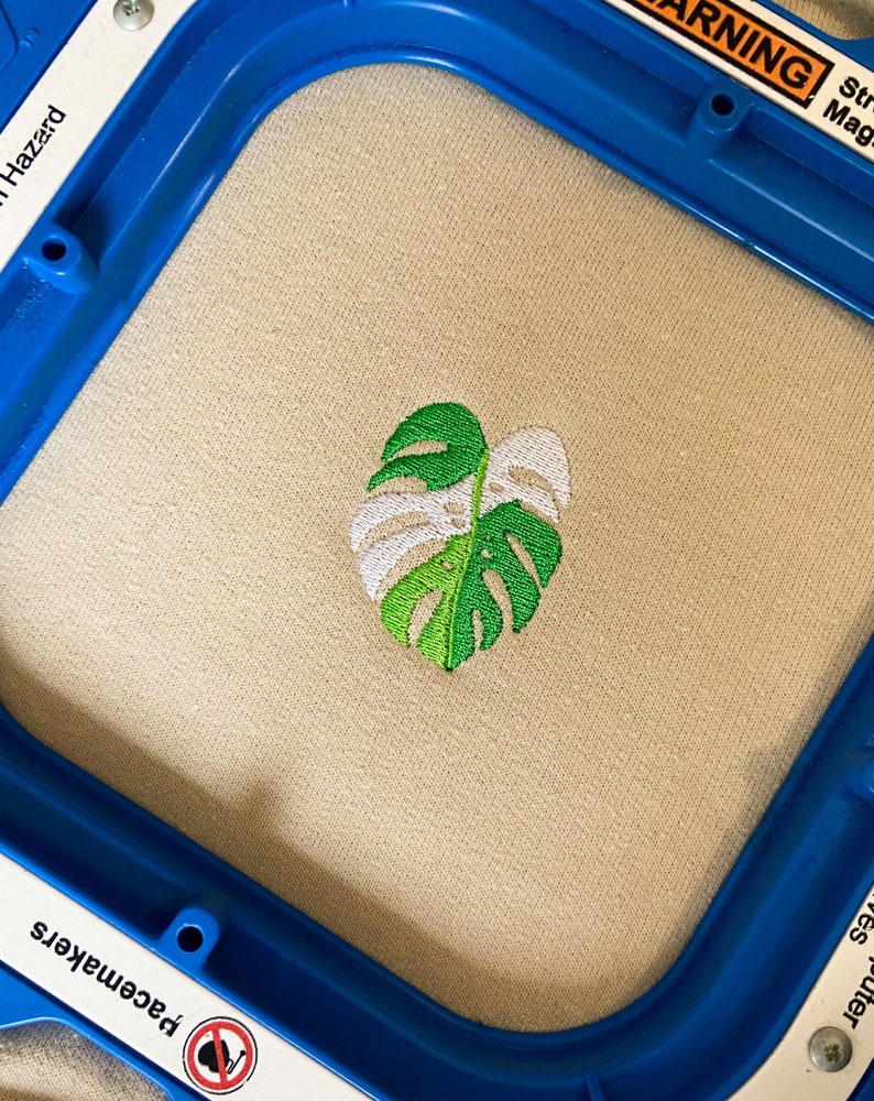 Monstera Leaf Plant Machine Embroidery File Instant Download - Etsy