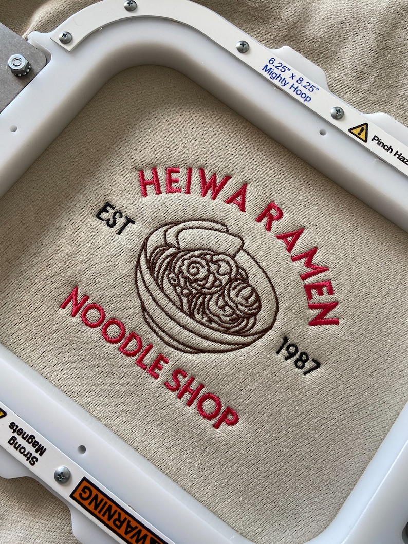 Ramen Noodle Shop Machine Embroidery File Instant Download - Etsy