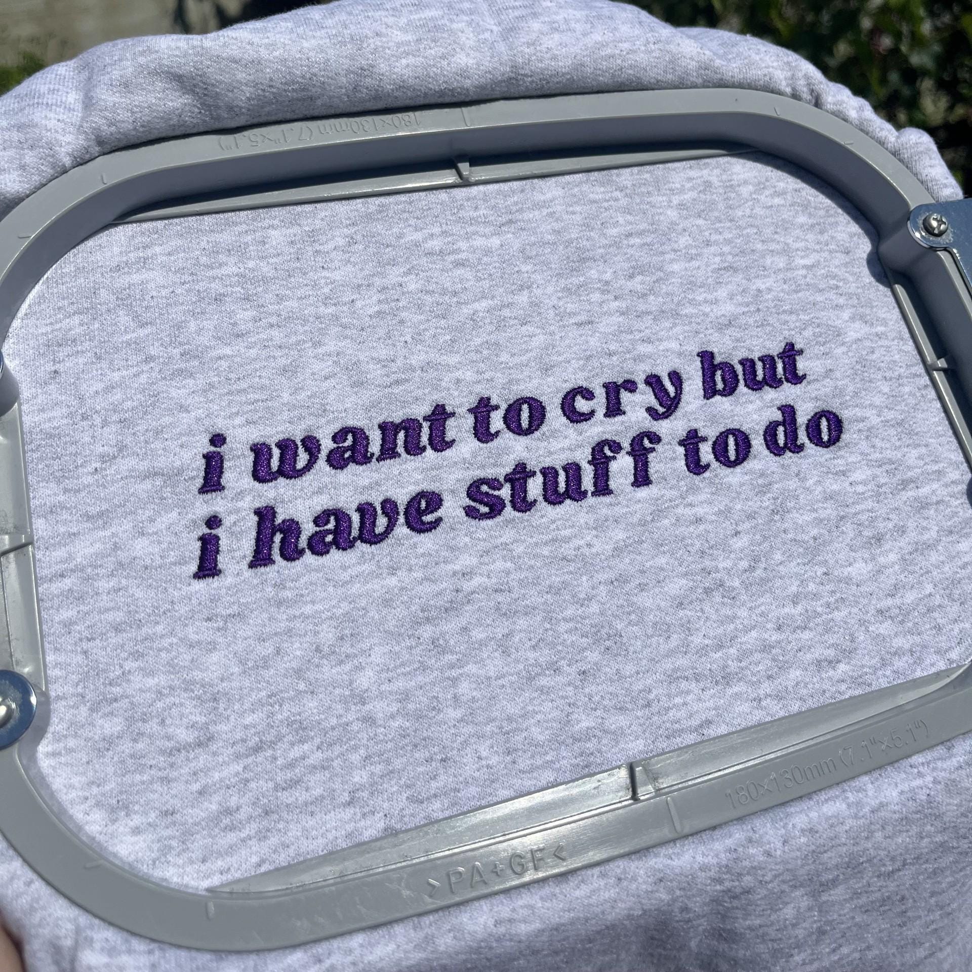 I Want to Cry but I Have Stuff to Do Embroidery File Instant Download ...