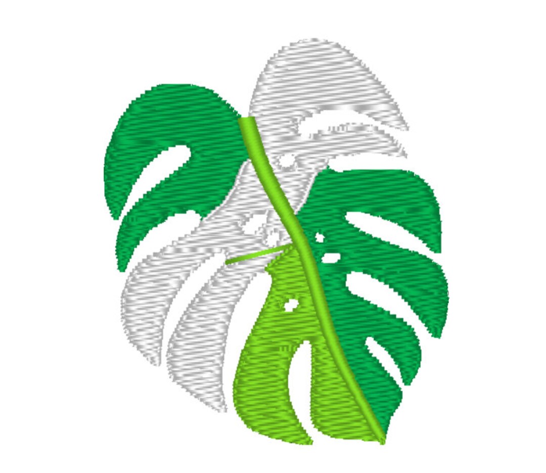 Monstera Leaf Plant Machine Embroidery File Instant Download - Etsy