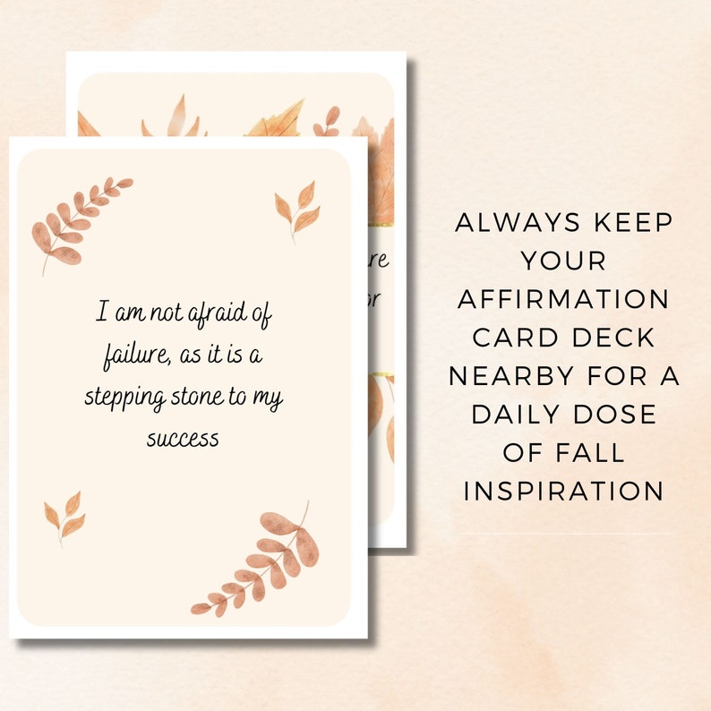 Fall Affirmation Cards, Positive Quotes for Autumn Inspiration ...