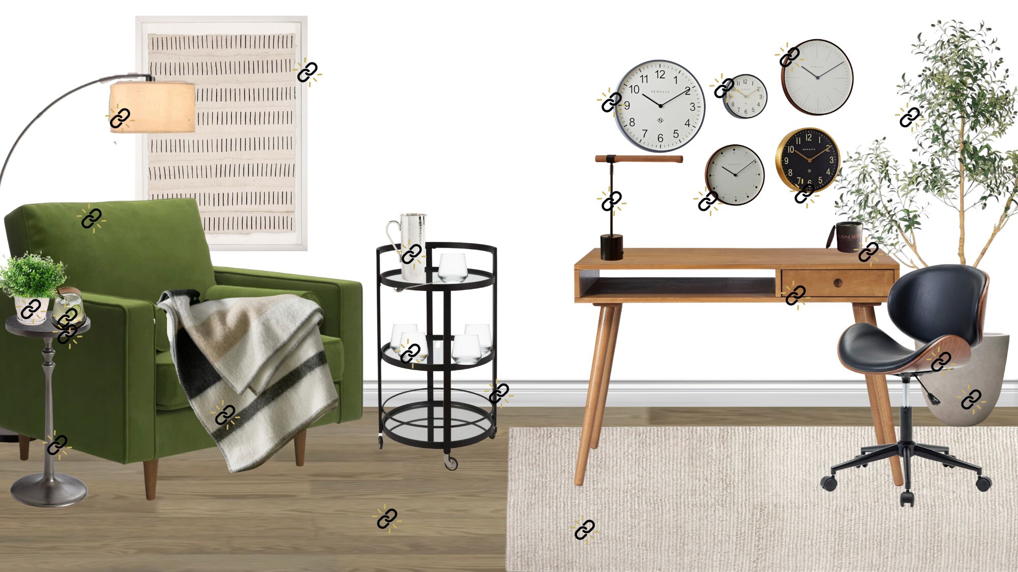 Office Design Mood Board, Writing Desk, Interior Design Download ...