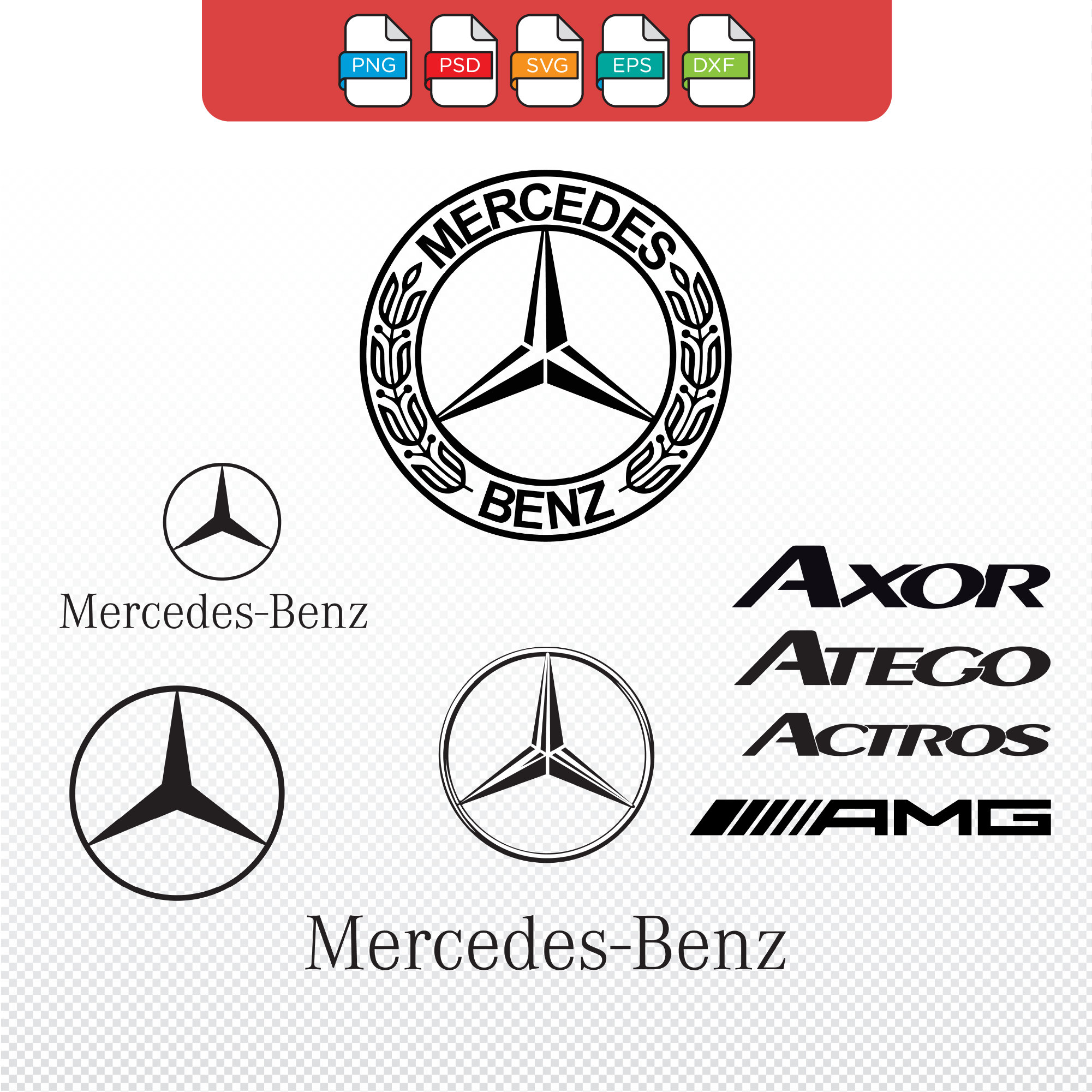 Mercedes Benz Svg Png Dxf Cricut File, Svg Bundle, Sticker, Cricut Svg ...