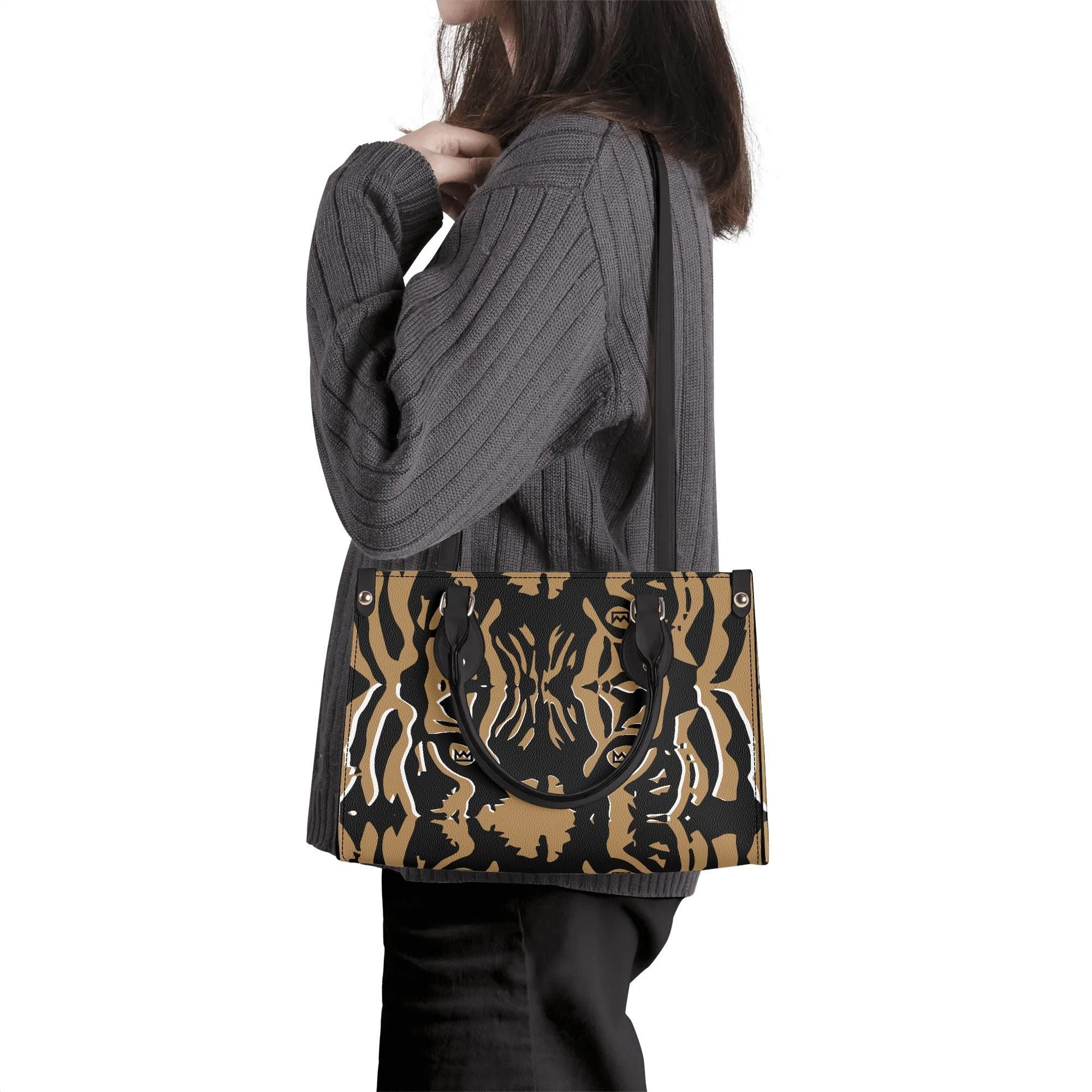Tiger Print Luxury Women PU Handbag - Etsy