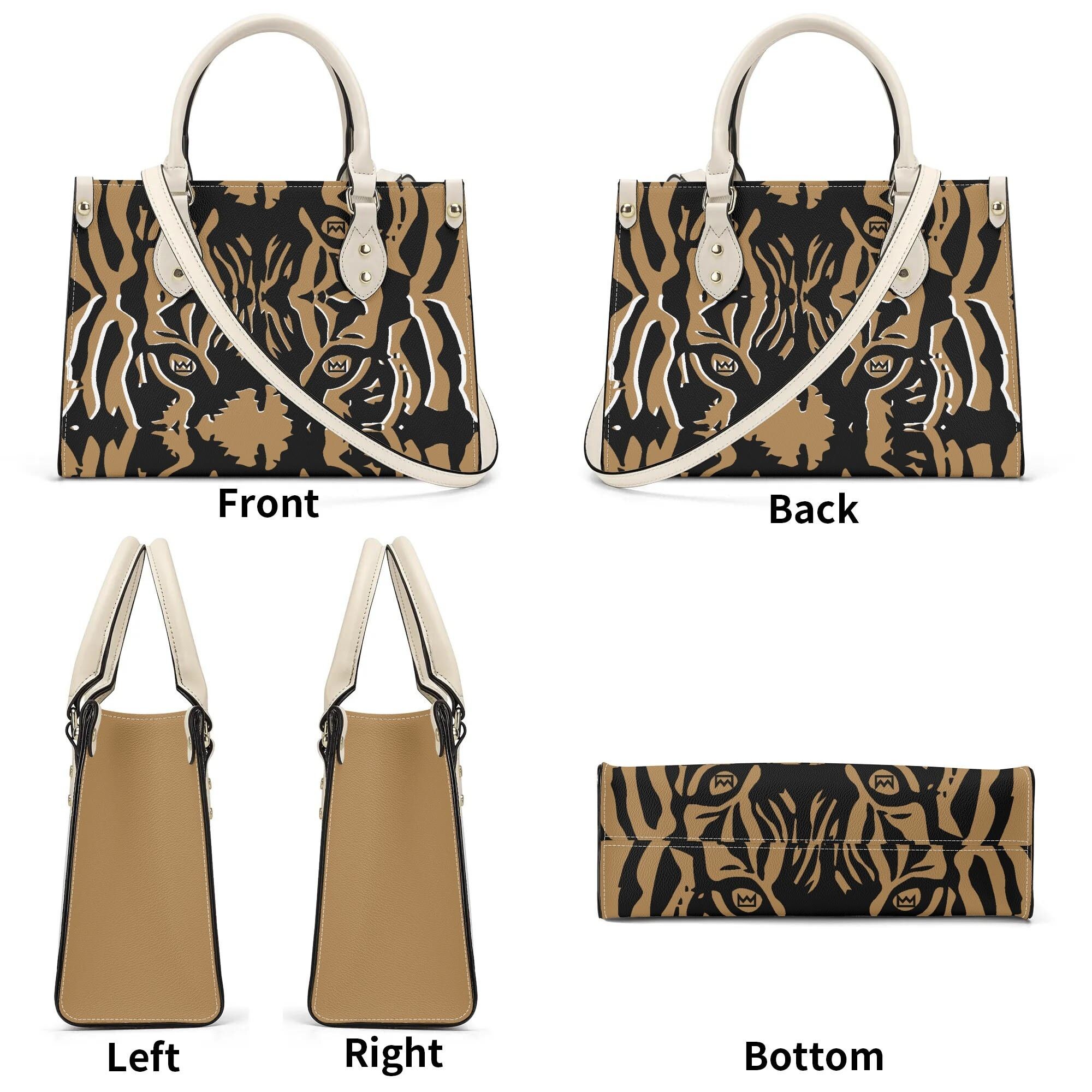 Tiger Print Luxury Women PU Handbag - Etsy