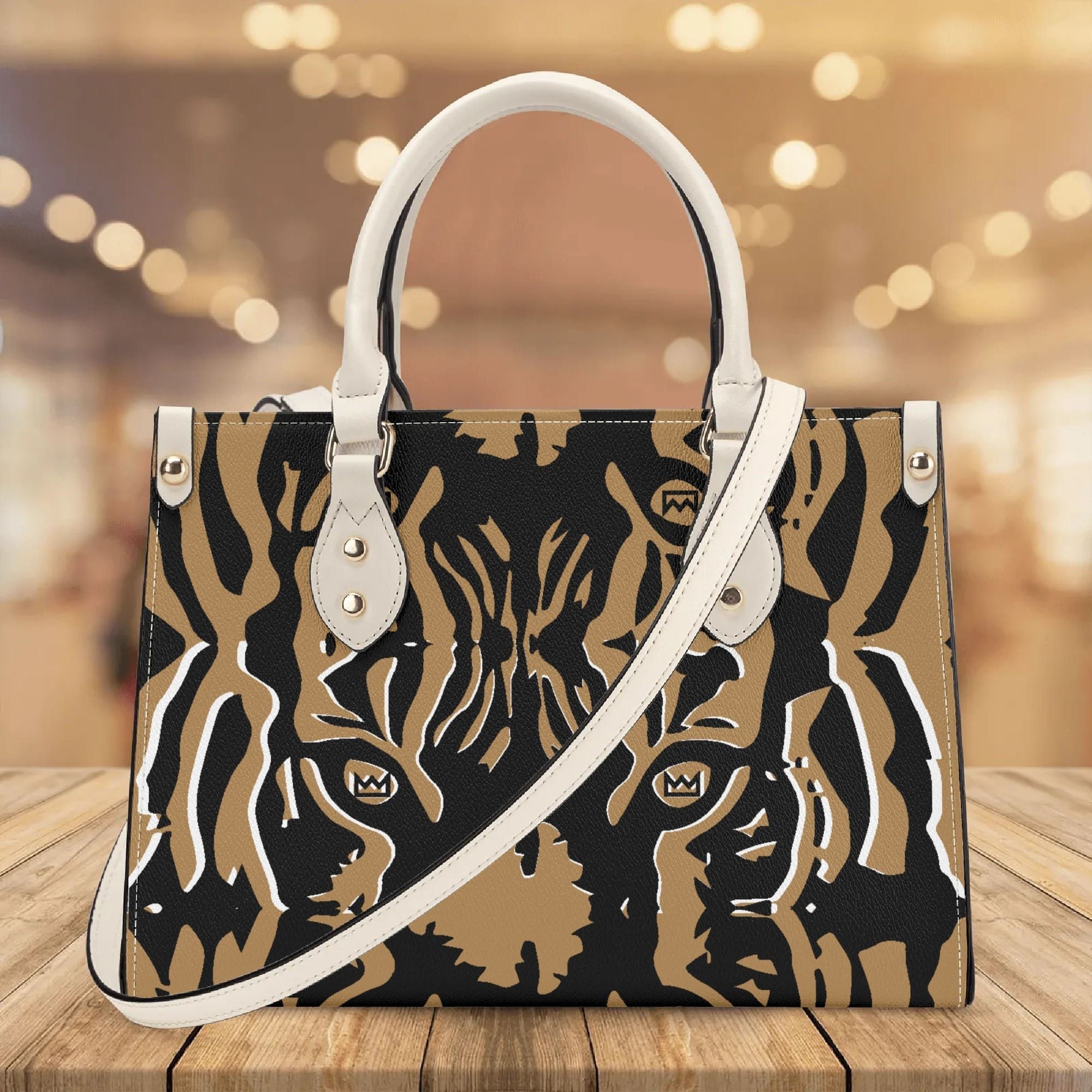 Tiger Print Luxury Women PU Handbag - Etsy