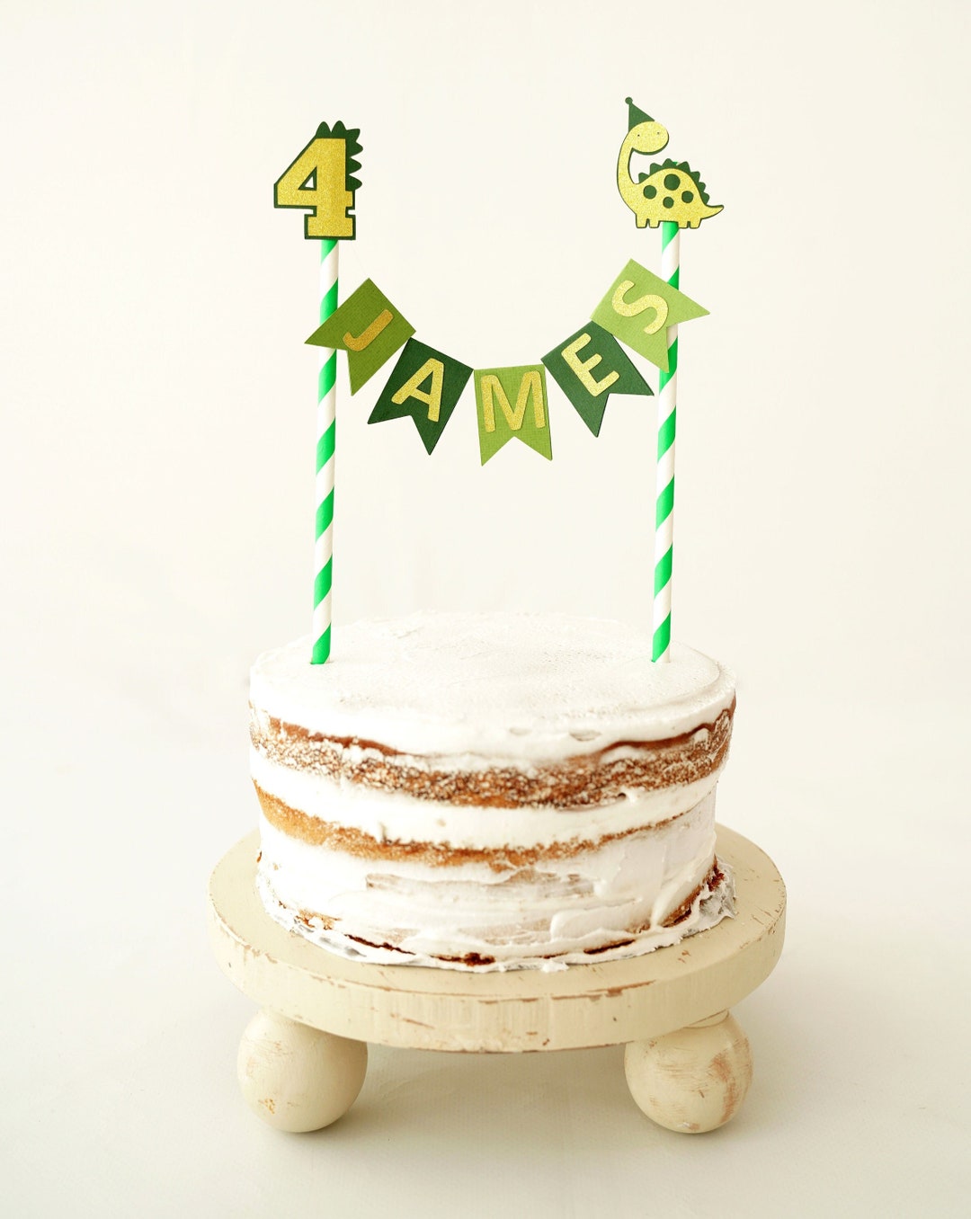 Personalised Dinosaur Cake Topper, Custom Personalised T-rex Cake ...