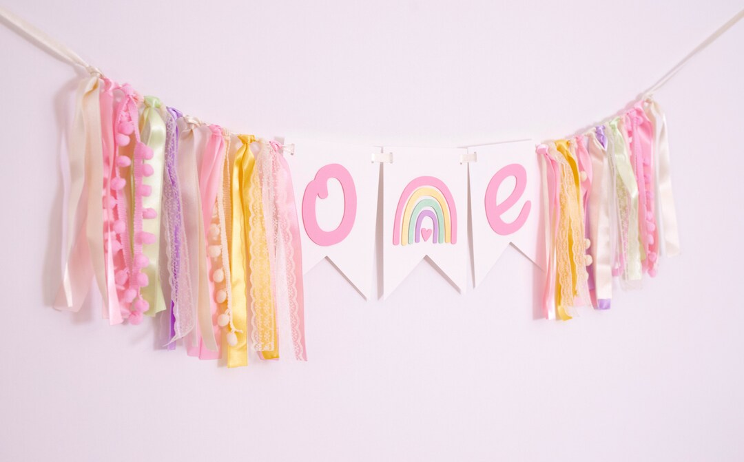 Pastel Rainbow Party Decor, Pastel Rainbow First Birthday Decor, One ...