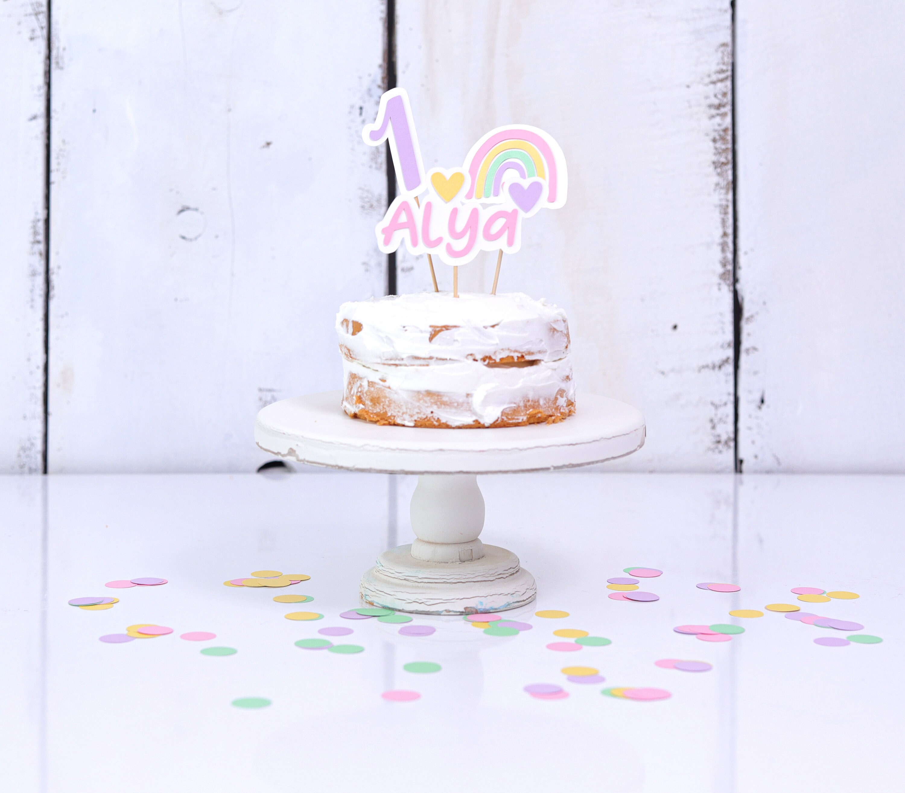 Pastel Rainbow First Birthday Bundle, Pastel Rainbow Birthday ...