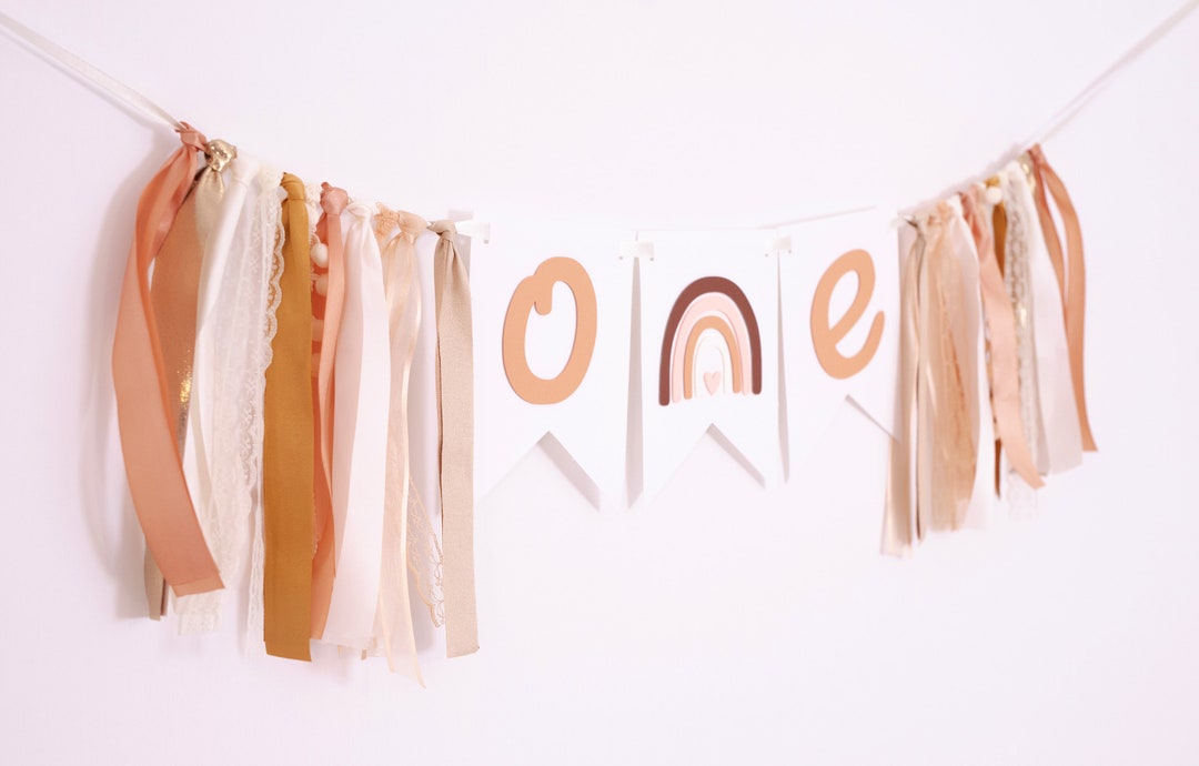 Boho Rainbow First Birthday Decoration, Boho Rainbow One High Chair ...