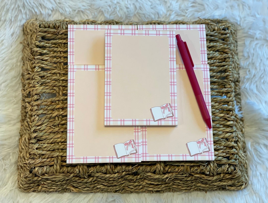 Bookish Notepad Book Lover Gifts for Her Stationary Bookworm Cute - Etsy