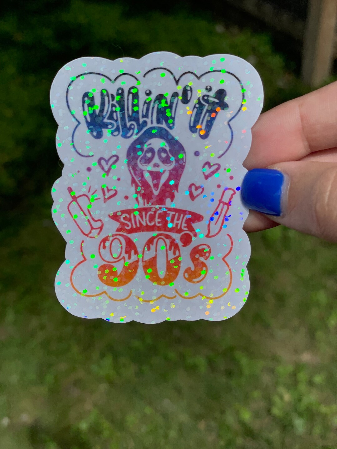 Killing It Since the 90s Holographic Sticker Handmade - Etsy