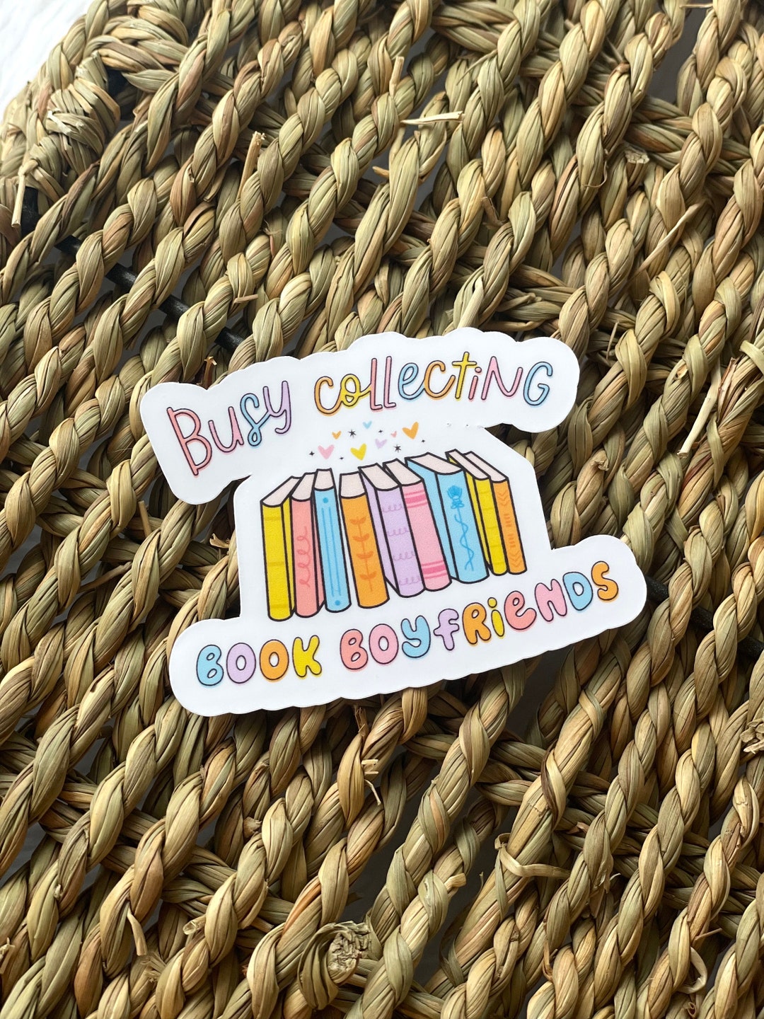 Busy Collecting Book Boyfriends Sticker | Handmade | Cute Gift | Laptop ...