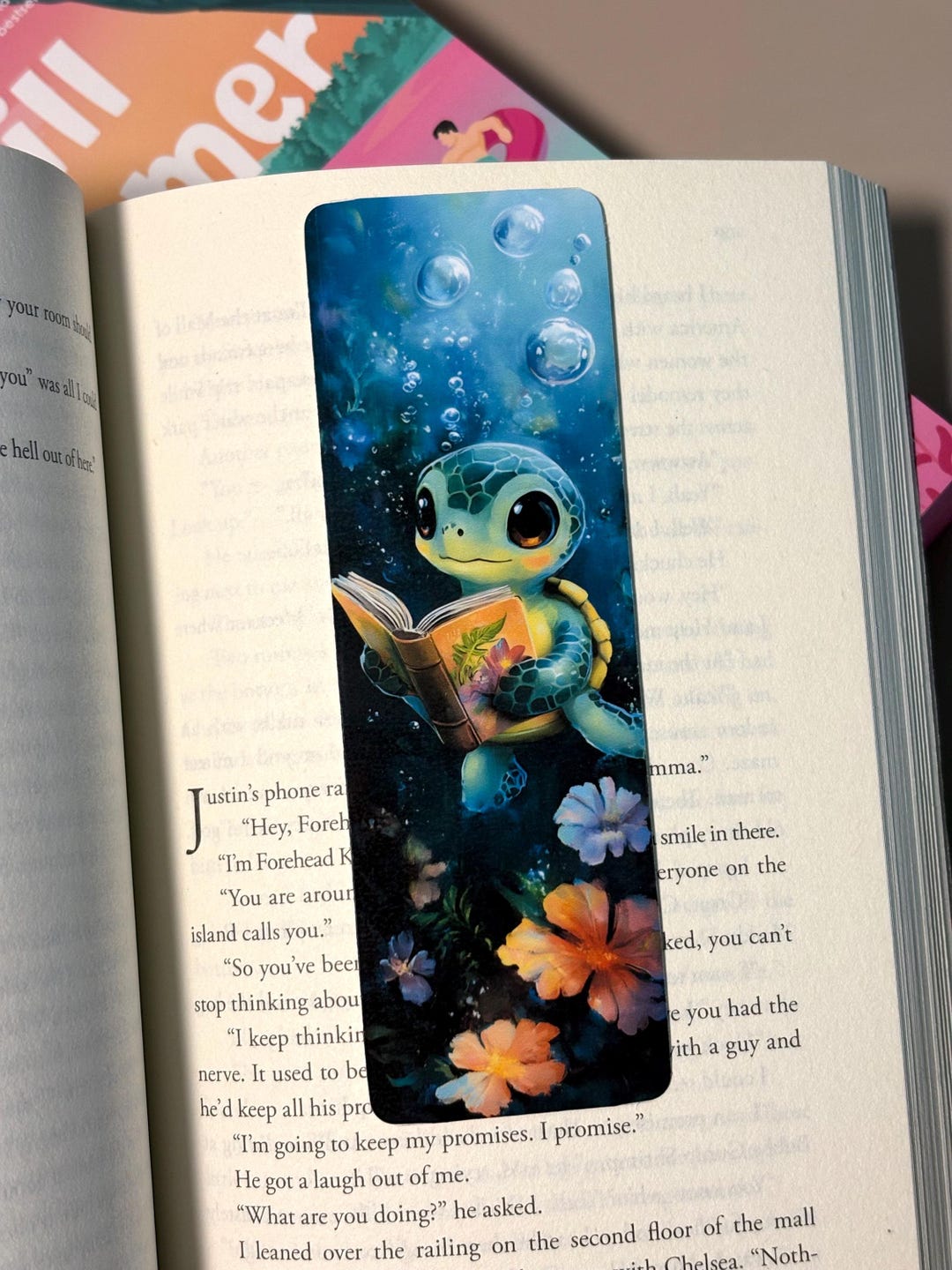 Turtle Reading Bookmark | Handmade| Cute Gift| Bookish| Book Lovers ...