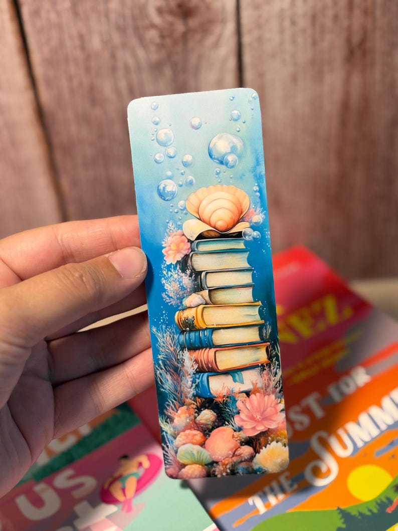 Under the Sea Bookstack Bookmark | Handmade| Cute Gift| Bookish| Book ...